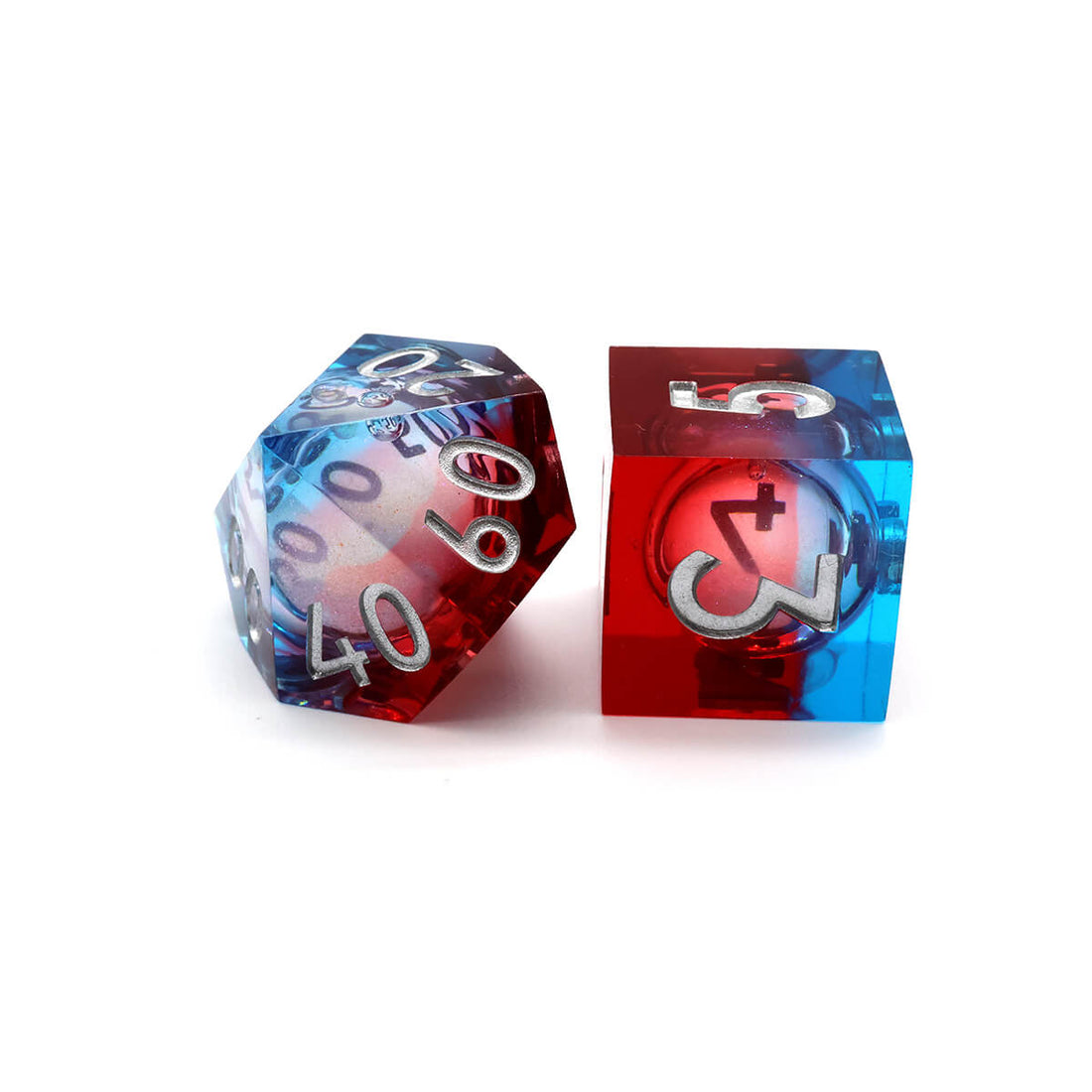 7-Piece Liquid Core Sharp Edge DND Dice Set | Dice of Dragons