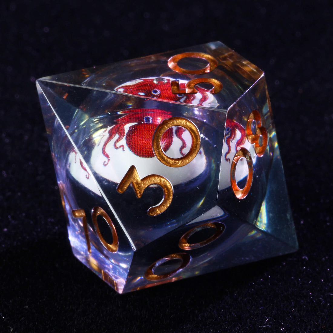 7 Polyhedral Octopus Liquid Core DD Dice Set | DnD Dice