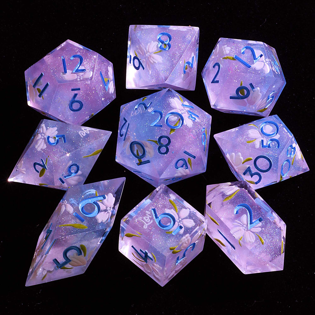 D&D Spring Blossom Dice - 9pc Whisper Polyhedral Set