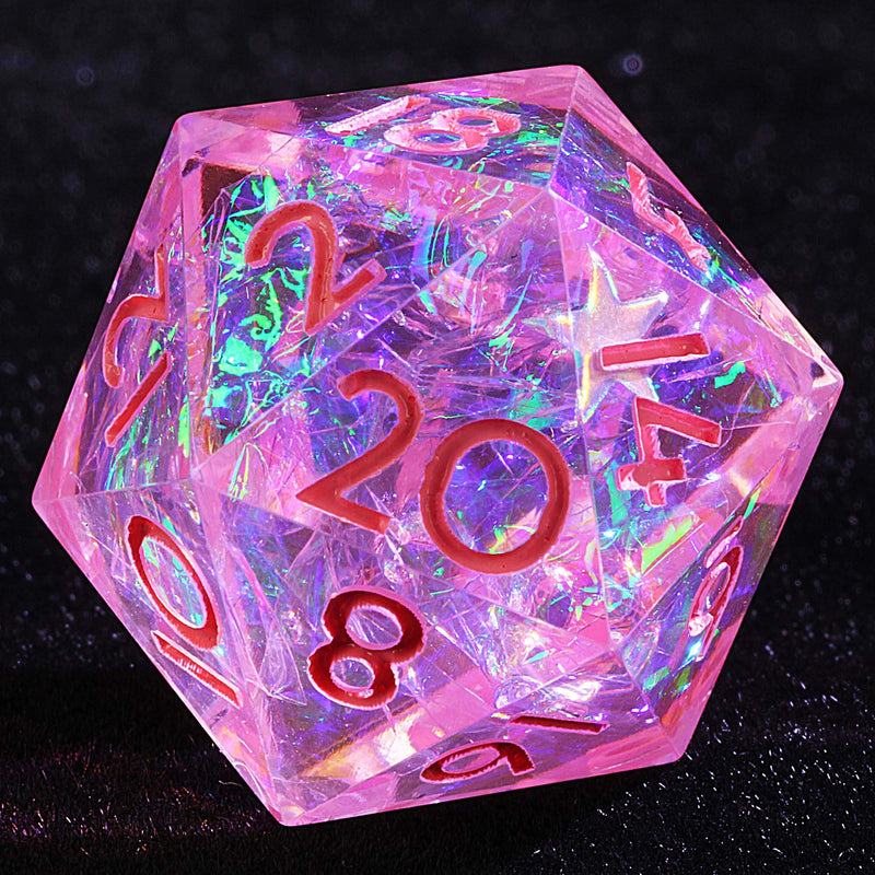 D&D Pink Stardust Dice - 9pc Dream Polyhedral Set