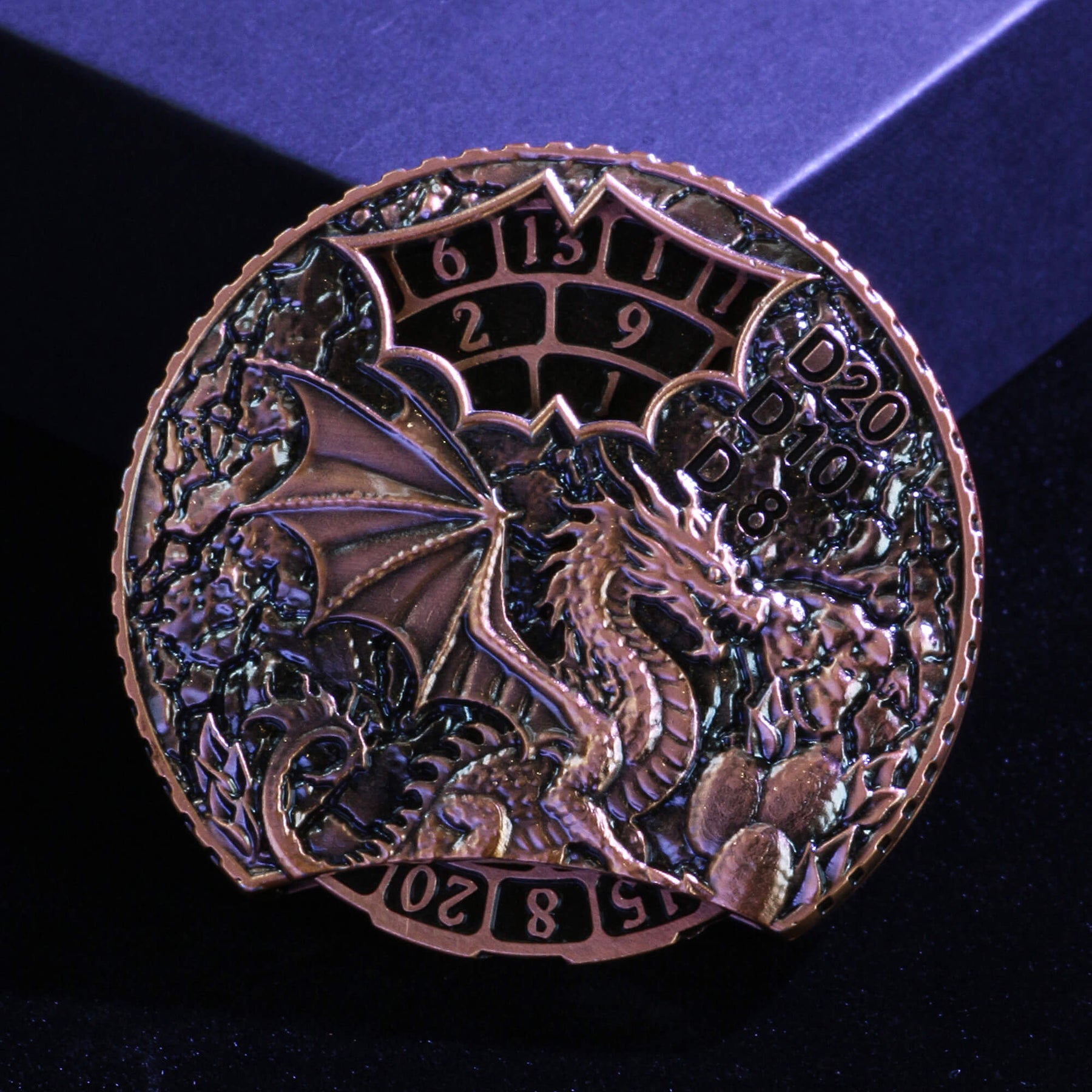 Dragon 7-in-1 Roulette Metal DnD Dice Fidget Spinner Gyroid Dice