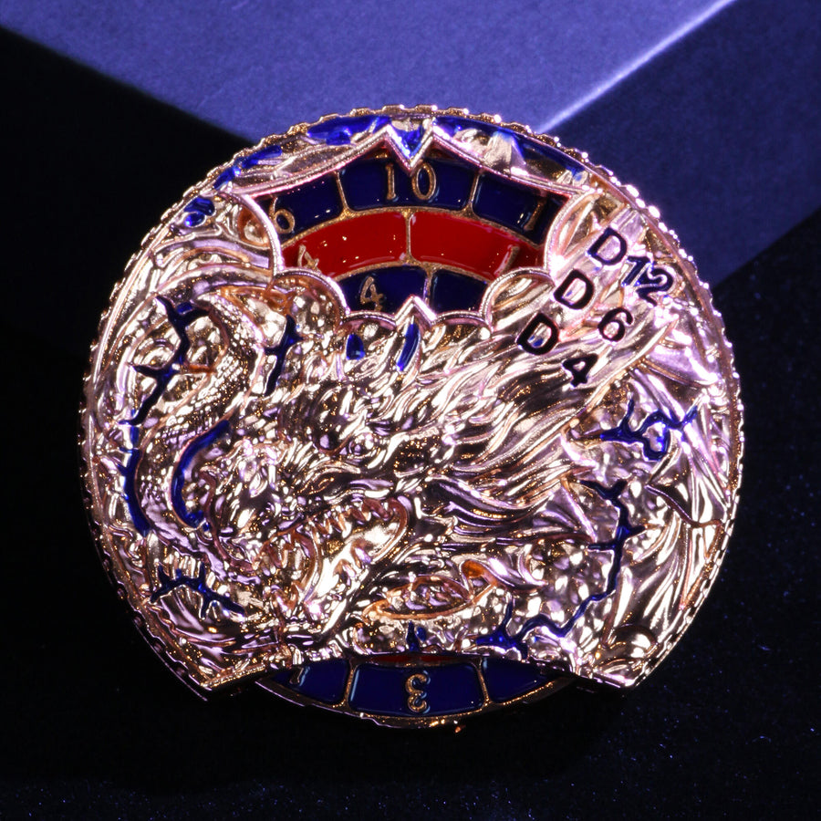 Dragon 7-in-1 Roulette Metal DnD Dice Fidget Spinner Gyroid Dice