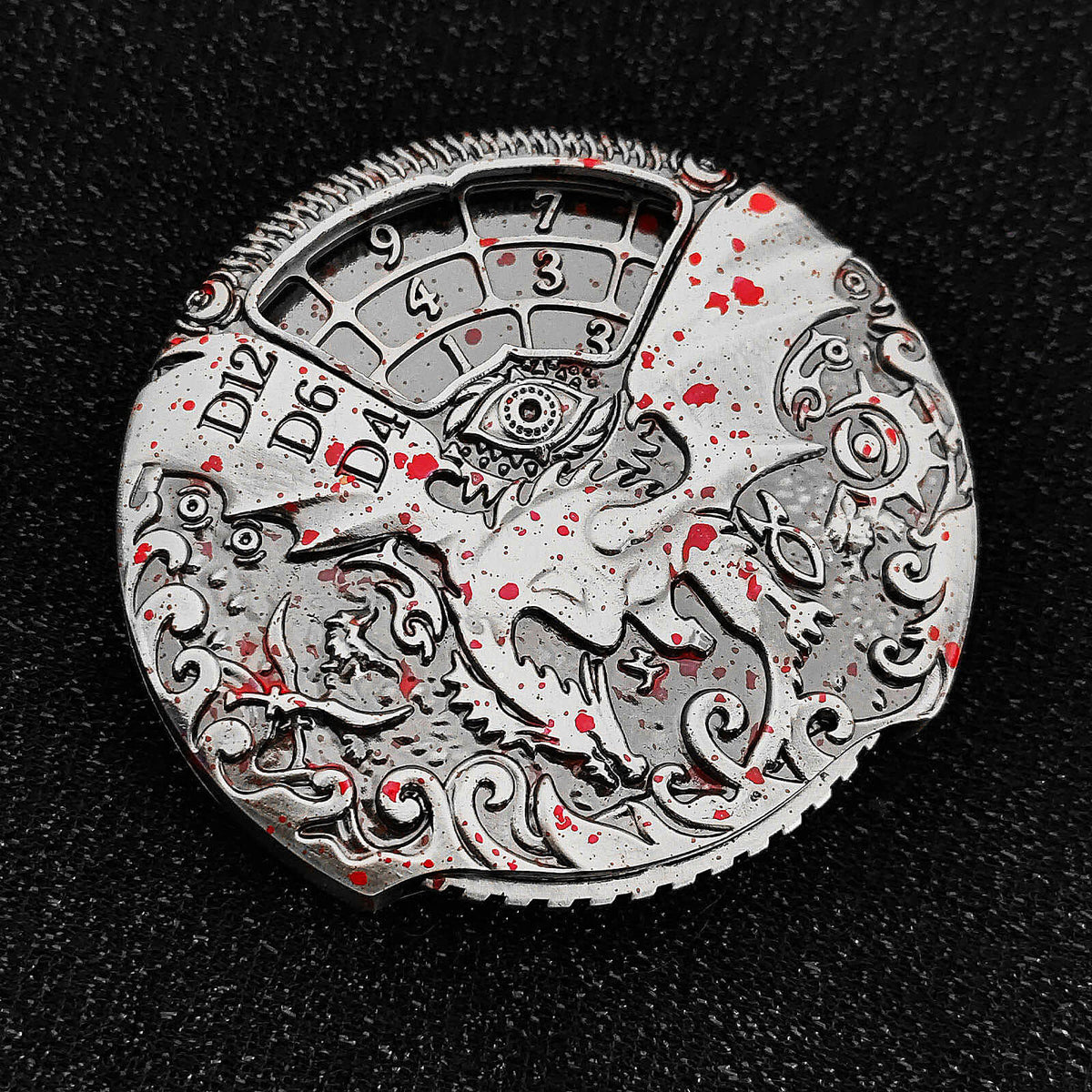 Flying Dragon Roulette Metal DND Dice Fidget Spinner Gyroid Dice
