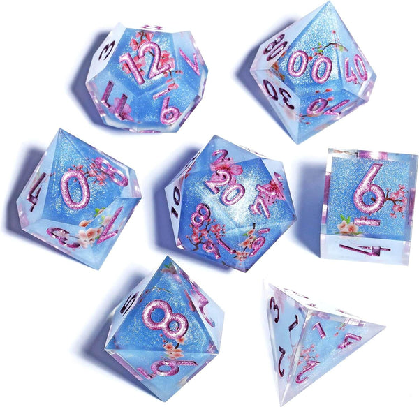 Fuji Lake Polyhedral Resin D&D Dice Set | Dice of Dragons
