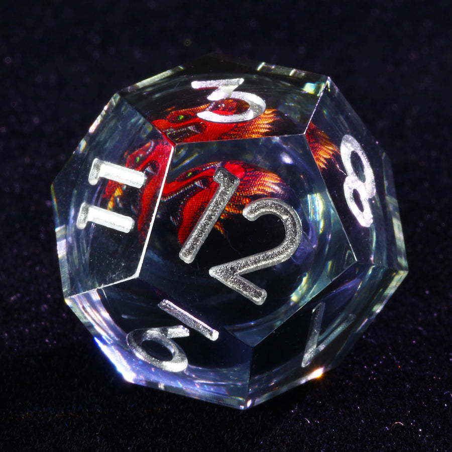 Gaming 7 Polyhedral Dragon Liquid Core DnD Dice Sets | Roleplay Dice