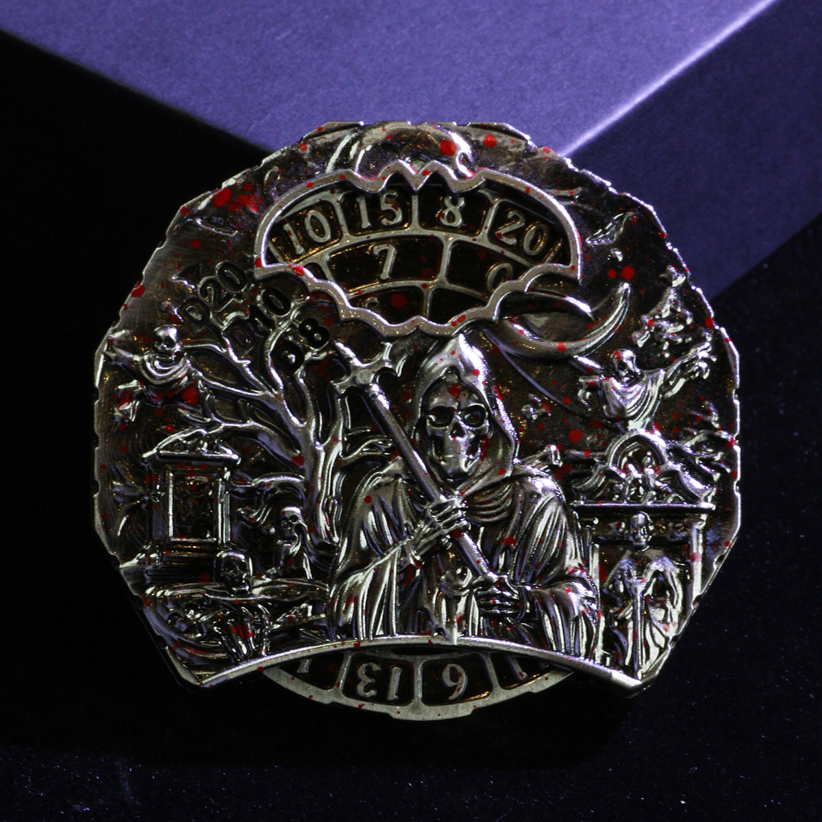 Ghost 7-in-1 Roulette Metal DnD Dice Fidget Spinner Gyroid Dice