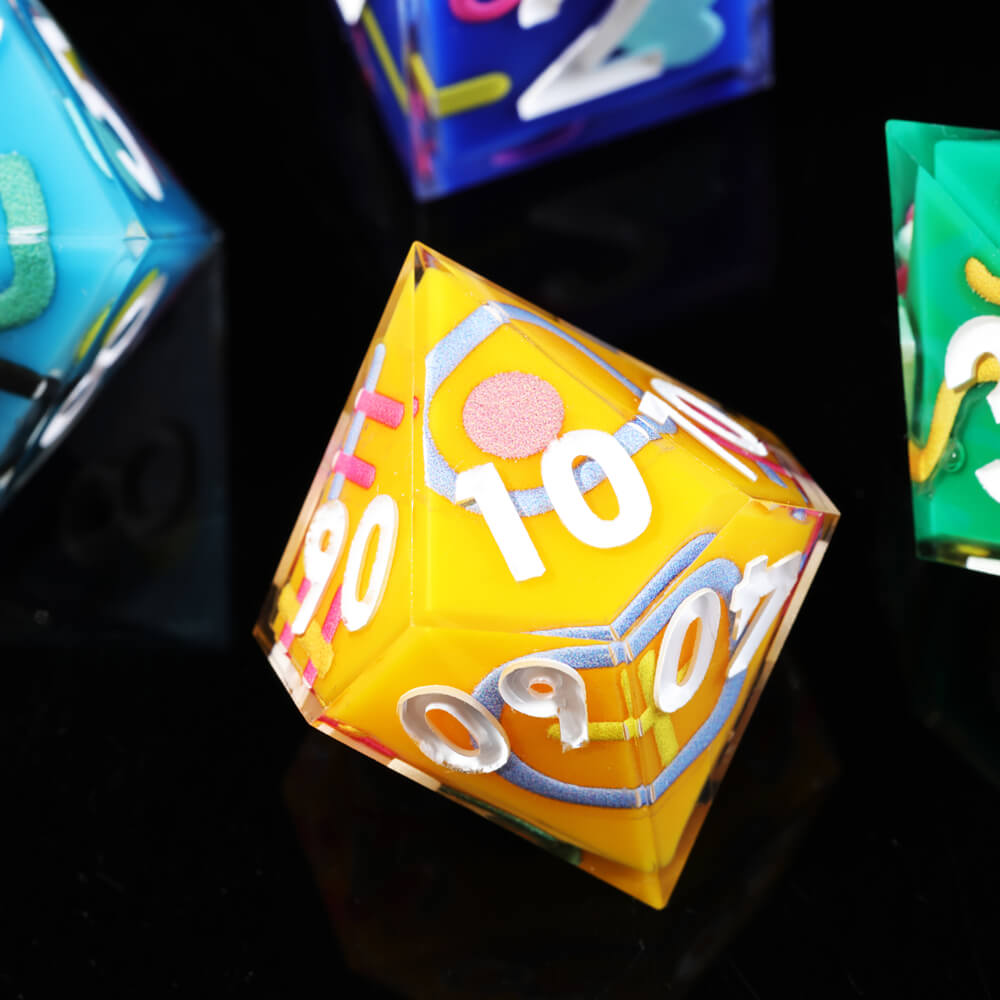 Iconic Rainbow D&D Dice Set - 7 Pieces | Dice of Dragons