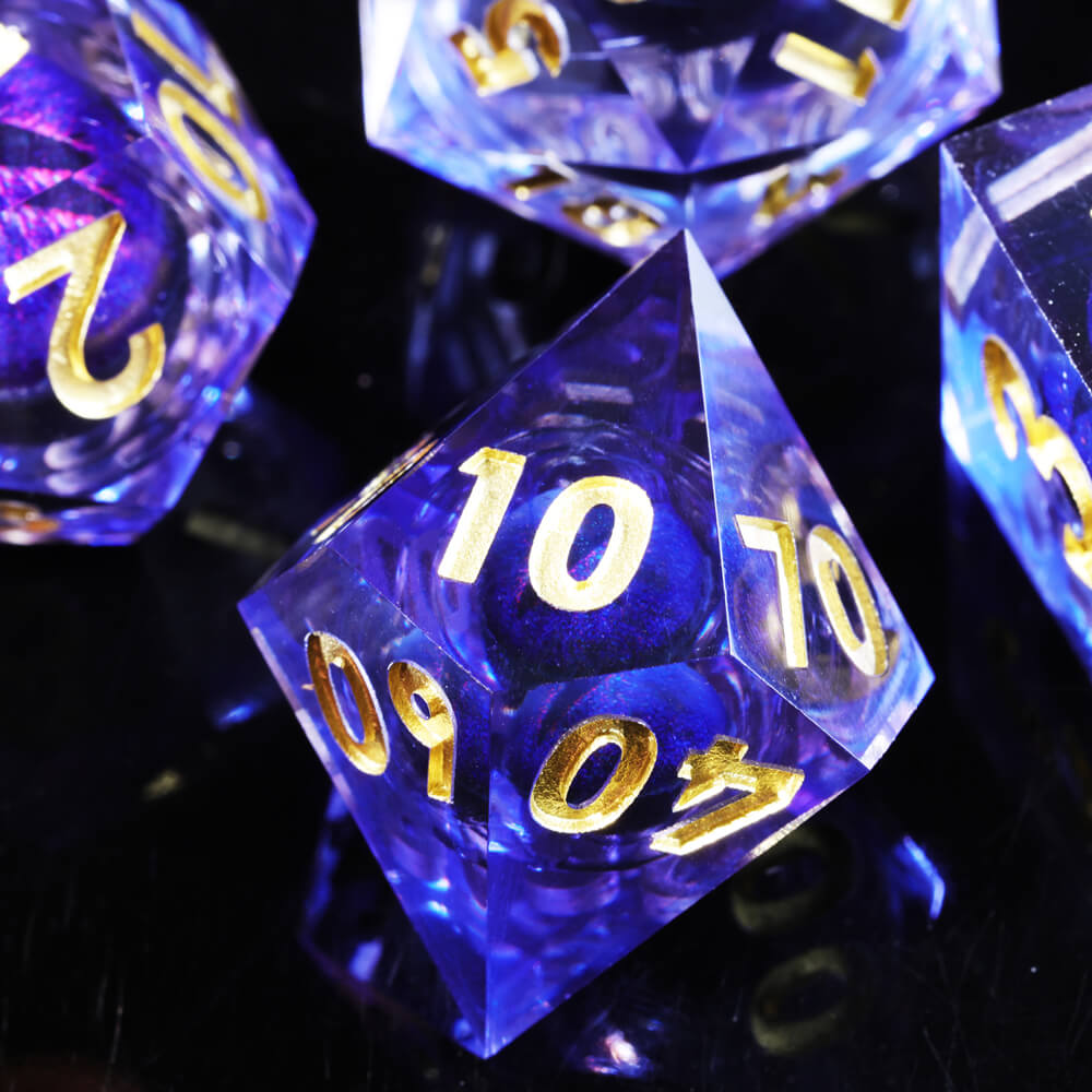 Liquid Core Dragon Eye D&D Dice Set 7 Pieces | Dice of Dragons