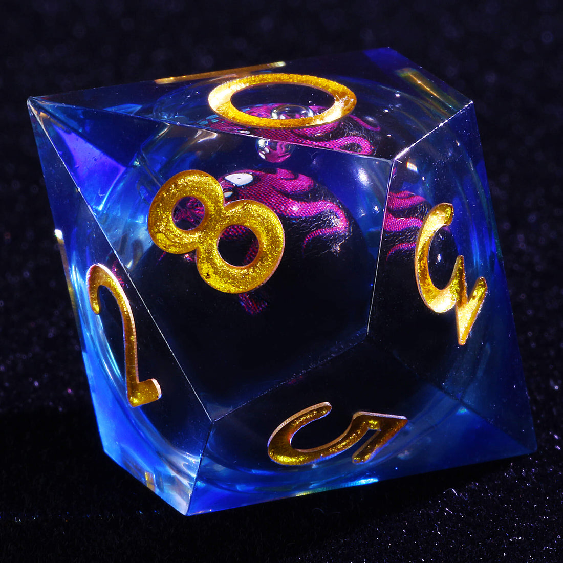 Polyhedral Cool Octopus Liquid Core DnD Set Dice