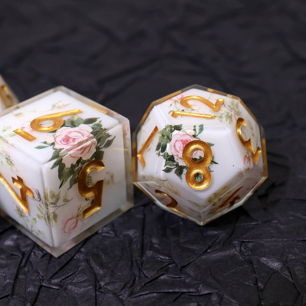 Flower Layered DND Dice Set | Dice of Dragons
