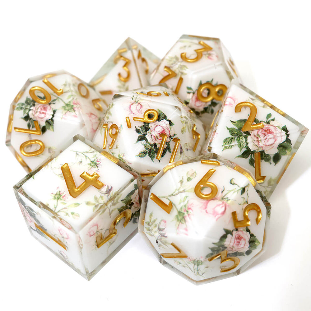 Flower Layered DND Dice Set | Dice of Dragons