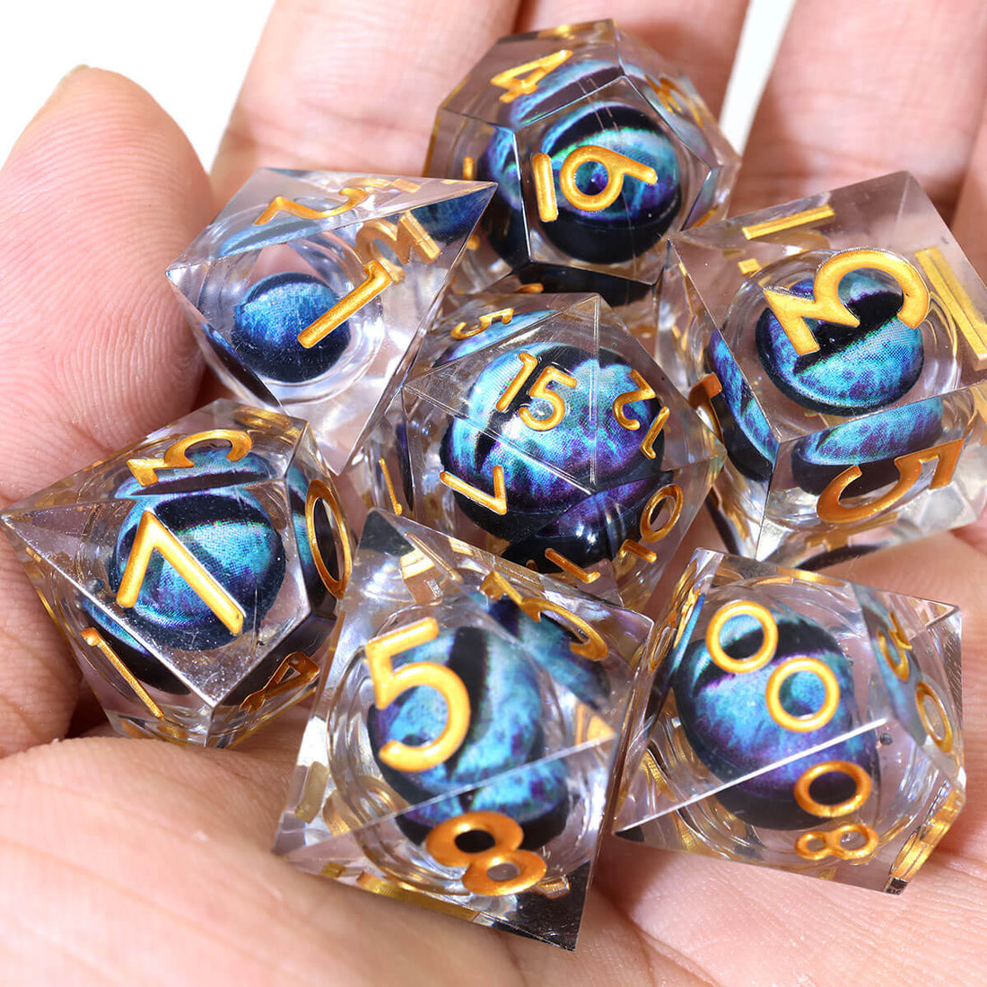 Dragon Eye 7-Piece DND Dice Set | Dice of Dragons