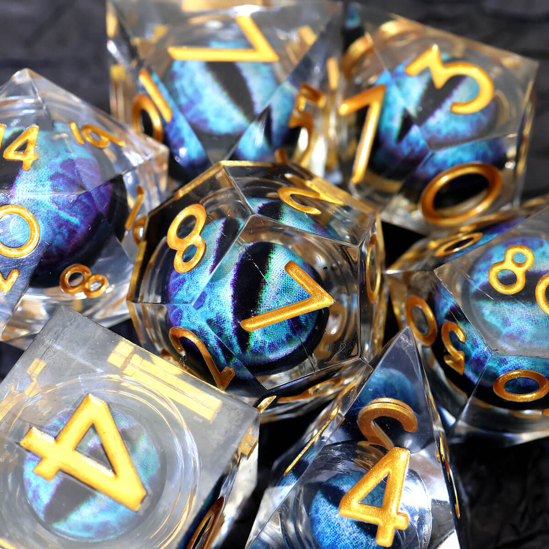 Dragon Eye 7-Piece DND Dice Set | Dice of Dragons