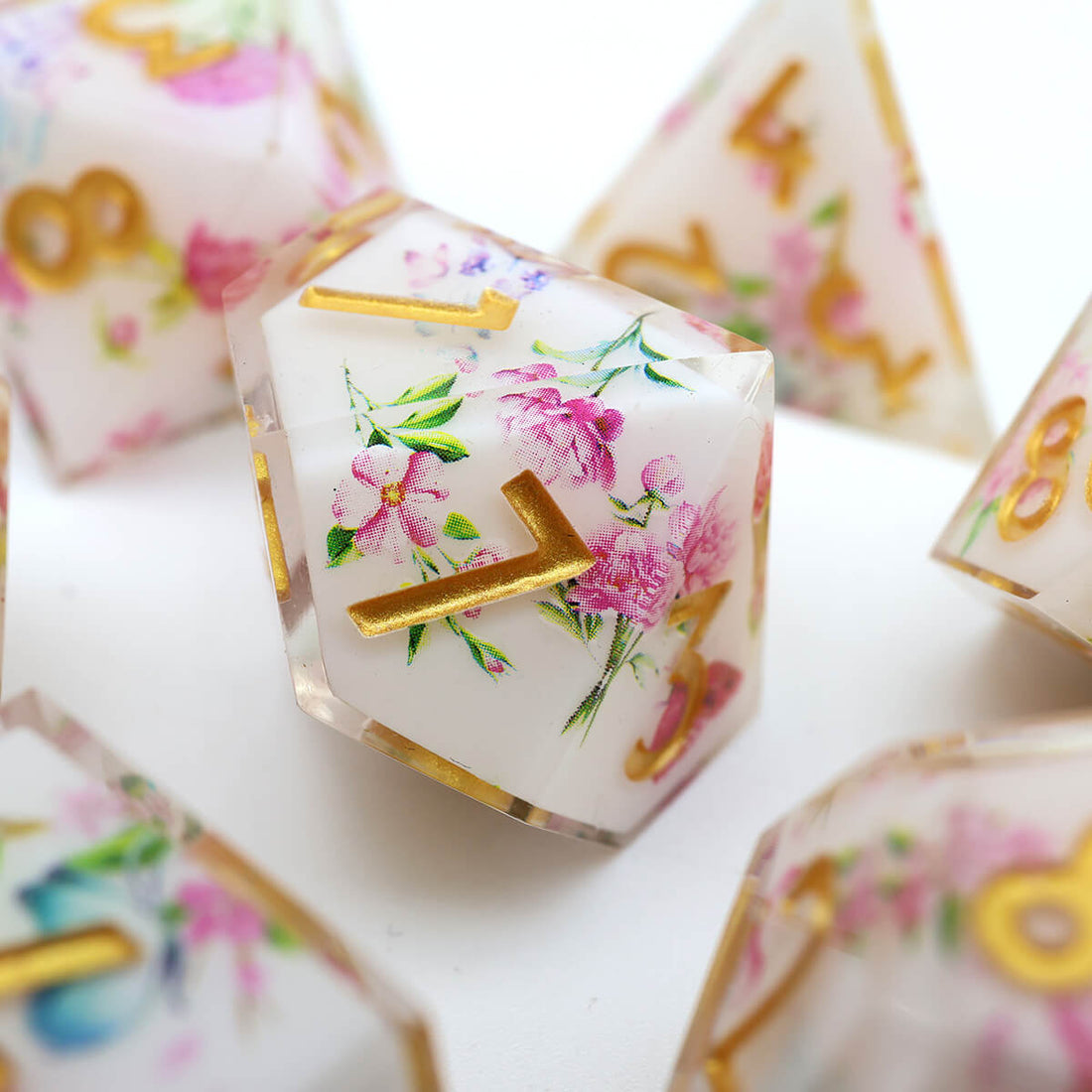 Flower DND Dice Set 7-Piece | Dice of Dragons