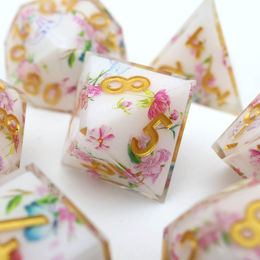 Flower DND Dice Set 7-Piece | Dice of Dragons